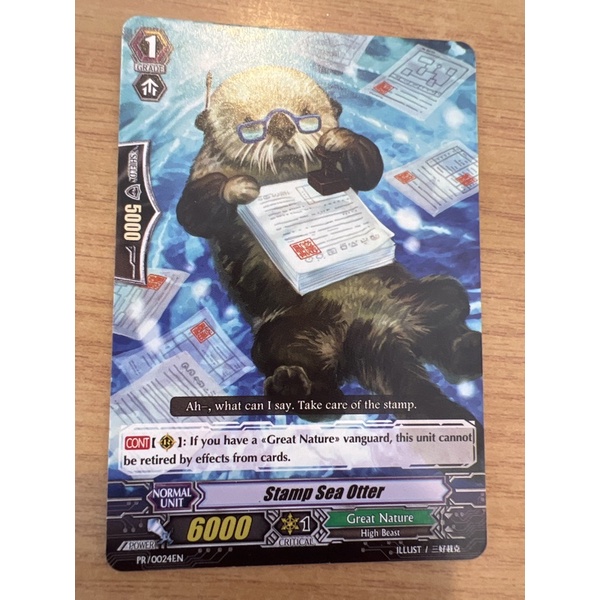 CARDFIGHT Vanguard Stamp Sea Otter - PR/0024EN ENGLISH | Shopee Malaysia