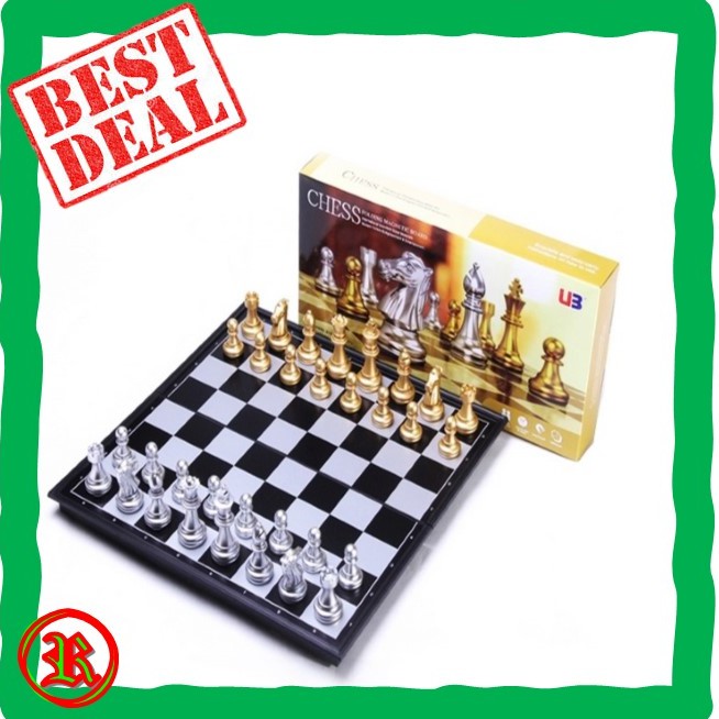 Set Catur Magnet Mainan Folding Magnetic Travel Chess Set For Kids Or ...