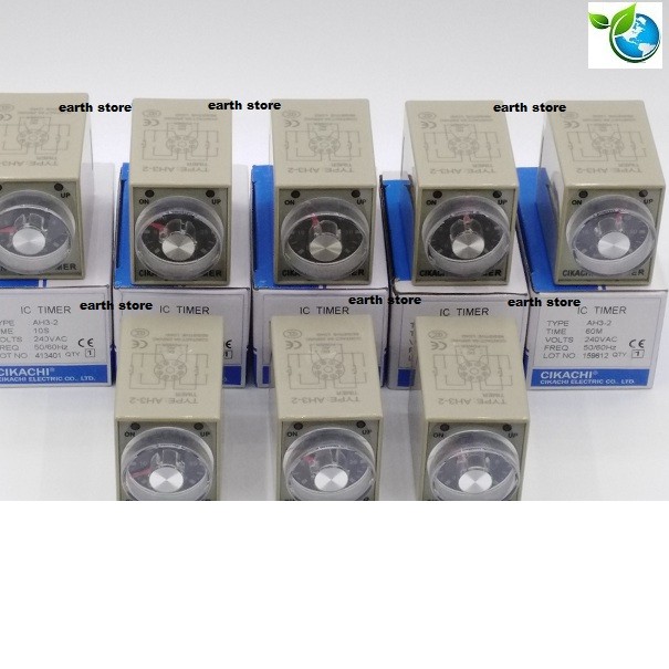 Cikachi AH3-2 Analogue Timer Relay / 2 contact / 240vac /12vdc / 24vdc ...