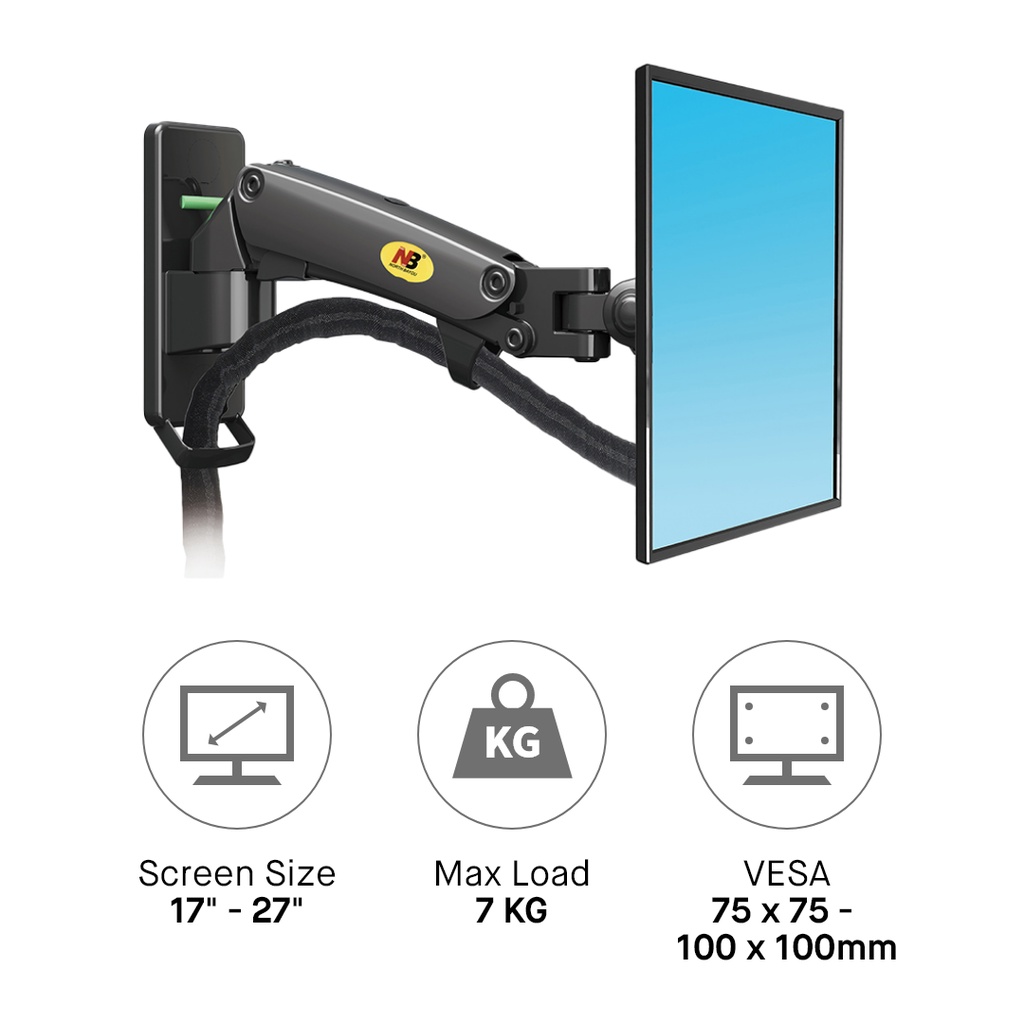 Wall Mount Bracket, Monitor Mount, Monitor Arm Bracket, VESA Compatible, F120, Wall Mount ...