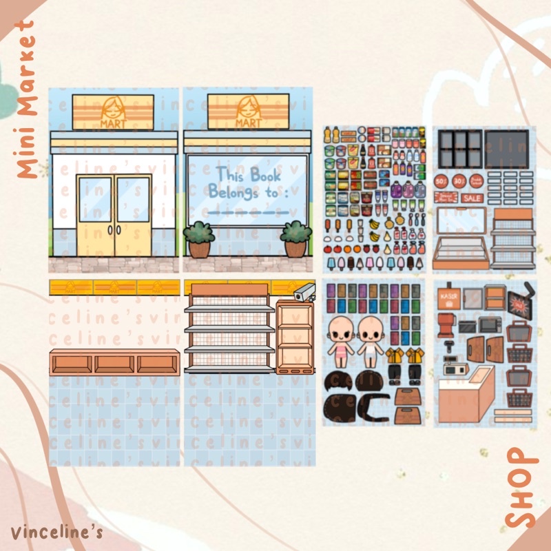 Mini Market Paper Dolls [Shop] Bp old school toys | Disassemble and ...
