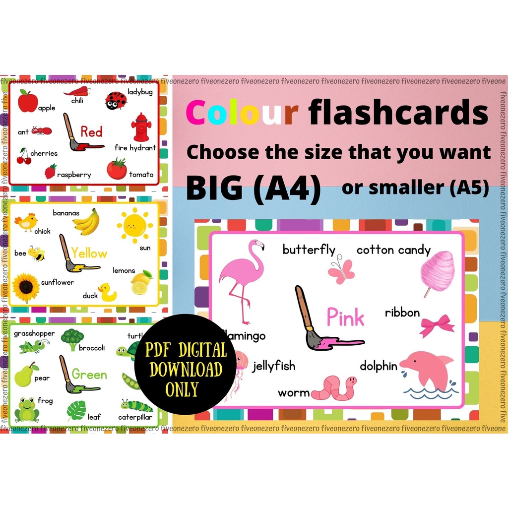 [PDF Softcopy] Kad Imbas Warna Bahasa Melayu; Early learning colour ...