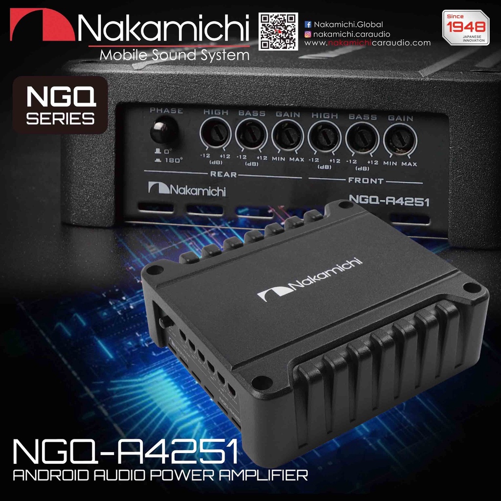 Nakamichi NGQ-A4251 Android Player Plug & Play Amplifier | Power Amplifier | Android Audio | Car ...