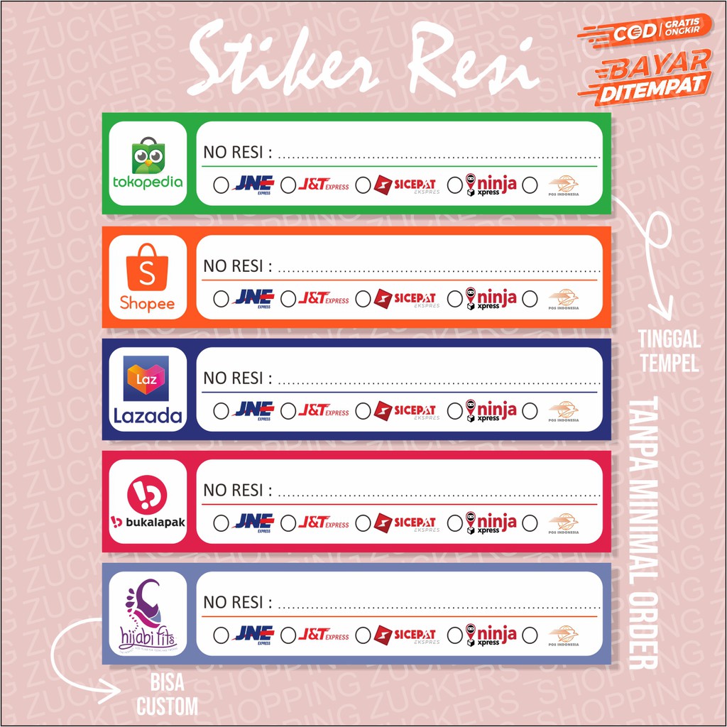 Receipt Stickers, Delivery Stickers (Min 100Pcs) | Shopee Malaysia