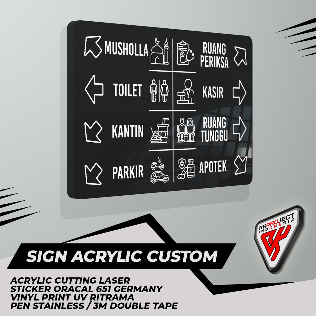 Acrylic ACRYLIC SIGN BOARD CUSTOM INFORMATION BOARD | Shopee Malaysia