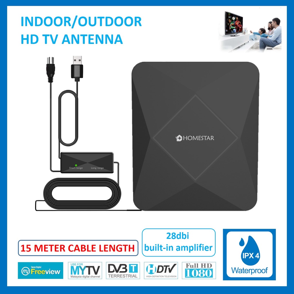 Homestar HSAR-9000 UHF HDTV DVB T2 Mytv brand Freeview Indoor Outdoor ...