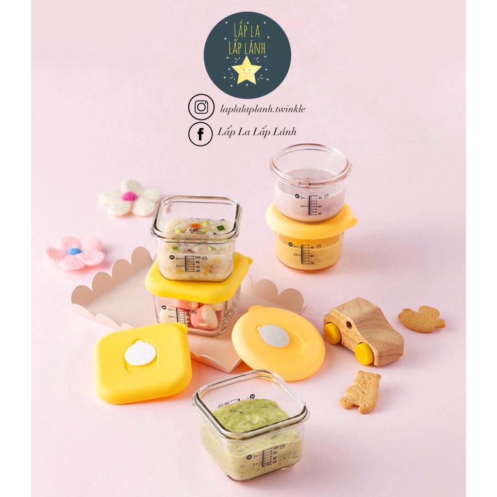 Set of 4 Korean Glasslock glass food storage jars | Shopee Malaysia