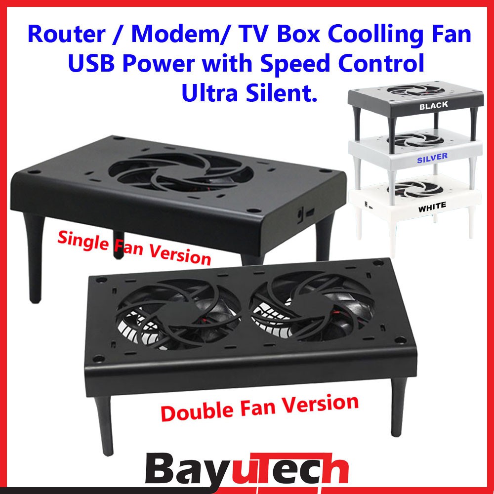 Router TV Box Cooling Fan USB Powered Ultra Silent (Stackable) | Shopee ...