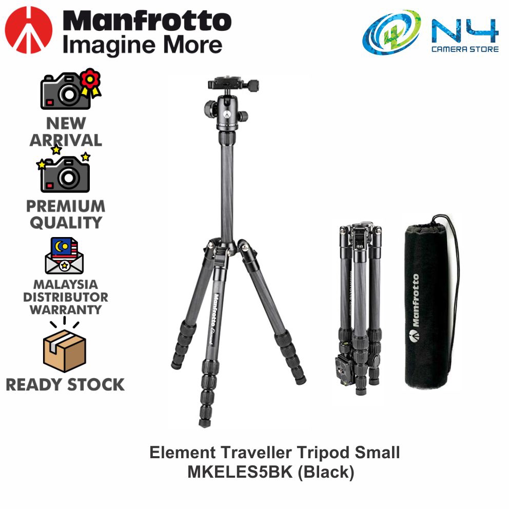 Manfrotto Element Traveller Small Aluminium Tripod 26-MKELES5RD ...