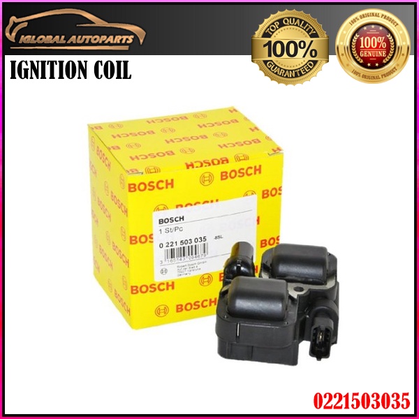Bosch 0221503035 Ignition Coil - Mercedes-Benz A B C E S G M CLK CLS ...