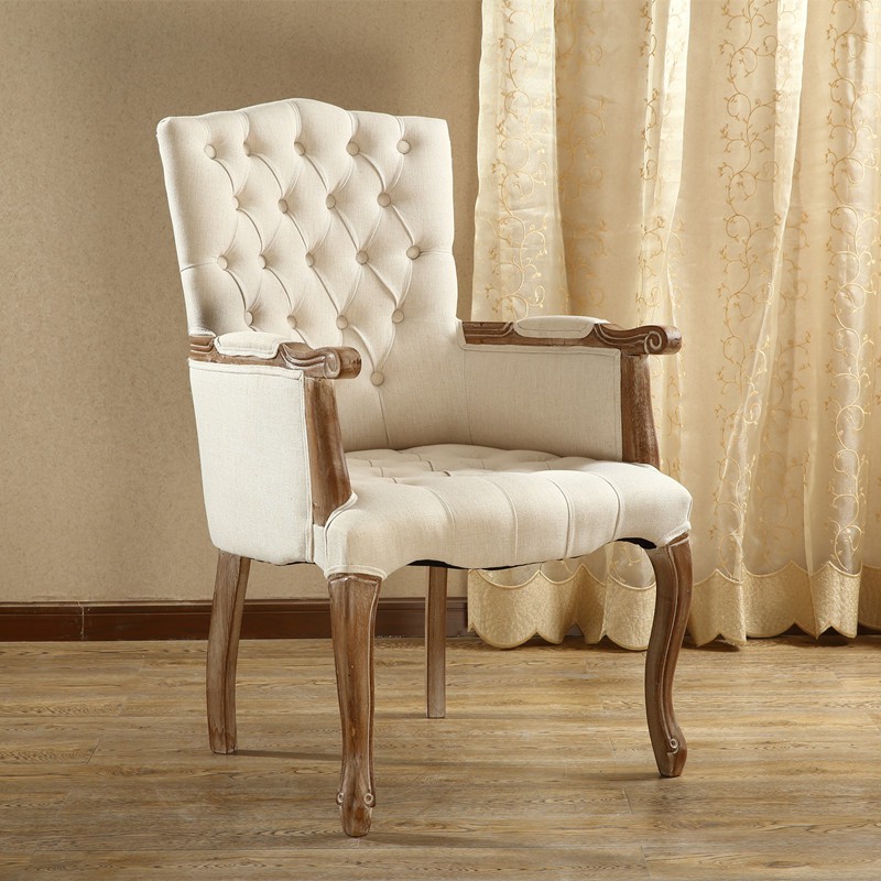 European scandinavian armrest chair American single retro coffee ...