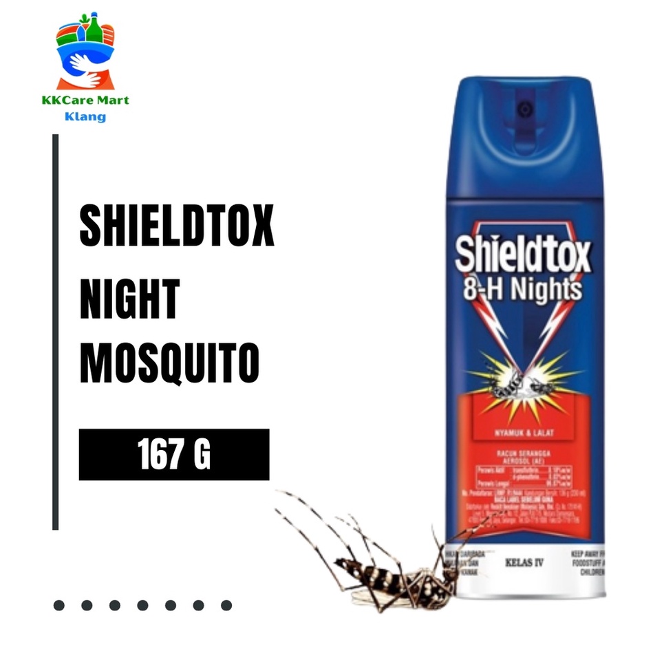 Shieldtox 8-H Nights Mosquito Aerosol 230ML - 167g | Shopee Malaysia