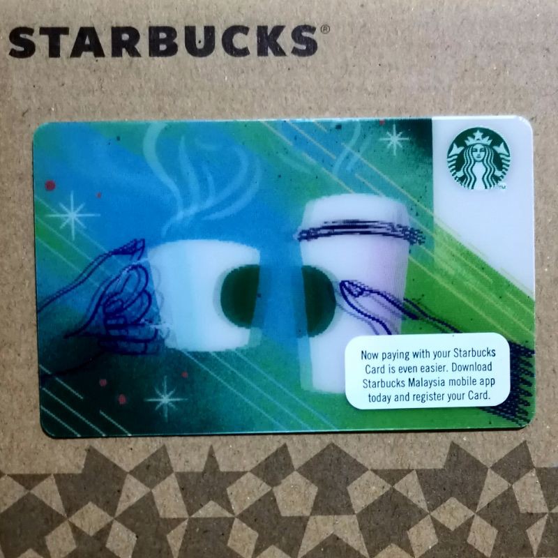 ORIGINAL Starbucks Malaysia Rewards Card 3D Motion Two Cups Coffee ...