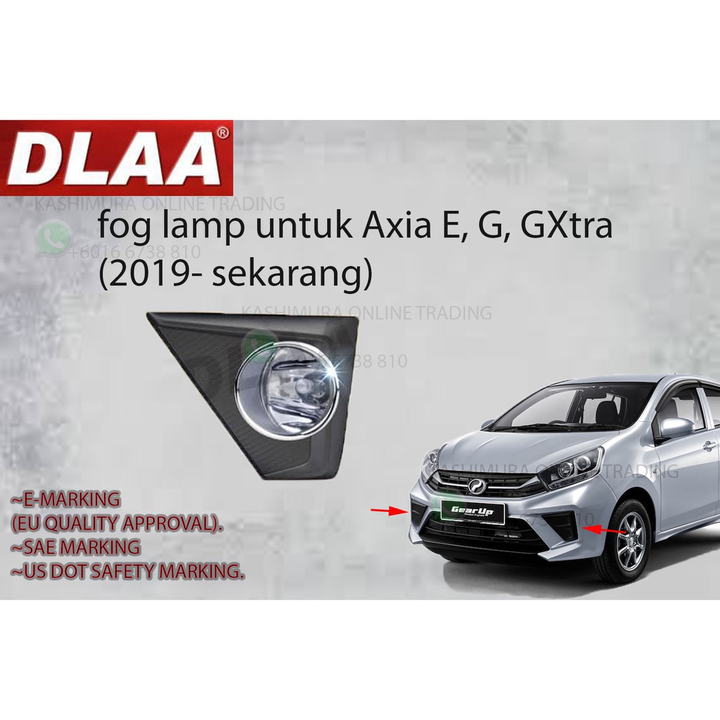 Axia E, Axia G, Axia GXtra Fog Lamp / Sport Light (2019 - current ...