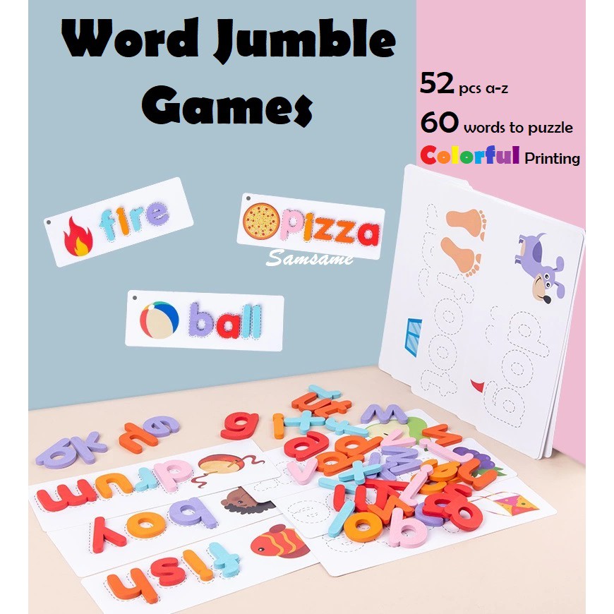 ABC Word Jumble No Box Early Learning educational puzzle a to z 26 ...