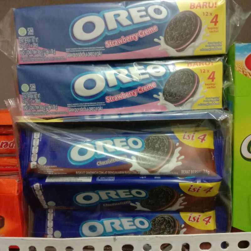 Oreo vanilla strawberry chocolate box (1 box contains 10 pcs) | Shopee ...