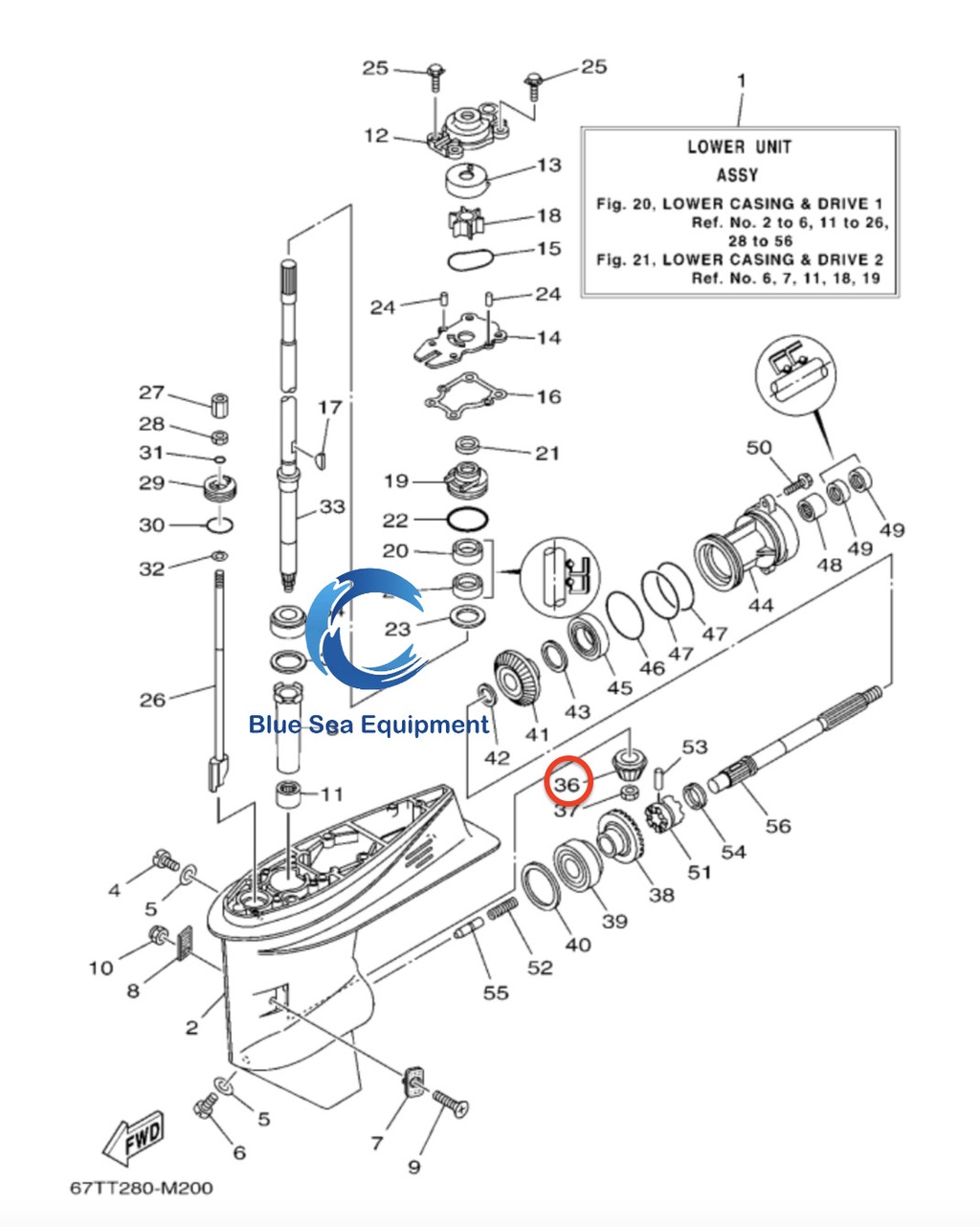 Pinion Gear E40X Yamaha Outboard 40HP (2-Stroke) - 66T-45551-00 | Shopee Malaysia