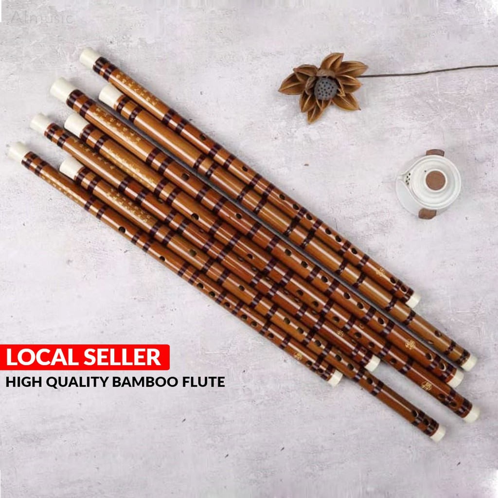 Bamboo Flute Dizi Seruling Key C,D,E,F,G, Natural Color | Shopee Malaysia
