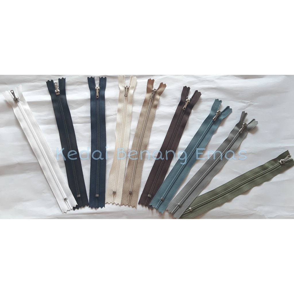 YKK ZIP FOR SLACK / ZIP SELUAR LELAKI 5" 6" 7" 8" 9" 10" ( 12 Pcs = 1 ...