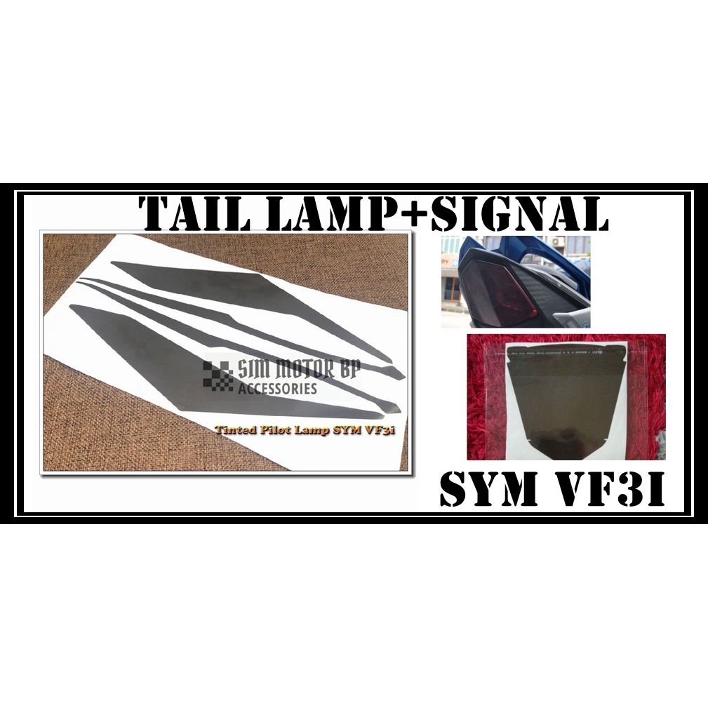 SYM VF3I Tinted Lampu Lamp Sticker Lampu Lamp Black Tinted Sticker ...
