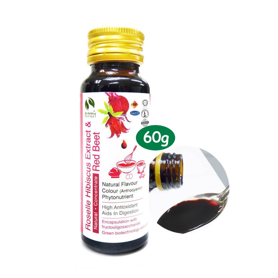 Roselle Hibiscus Extract Liquid Concentrate, Fresh & Natural Flavor ...