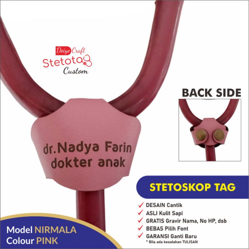 NAME TAG Stethoscope Protector Custom STETOTAG FREE Engraved NAME ...