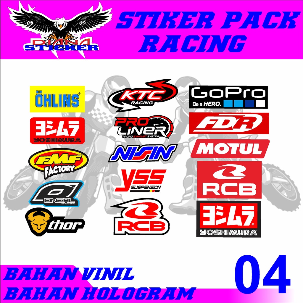 Sticker PACK RACING Unit Has Cut Directly TEMPEL.S.04 | Shopee Malaysia