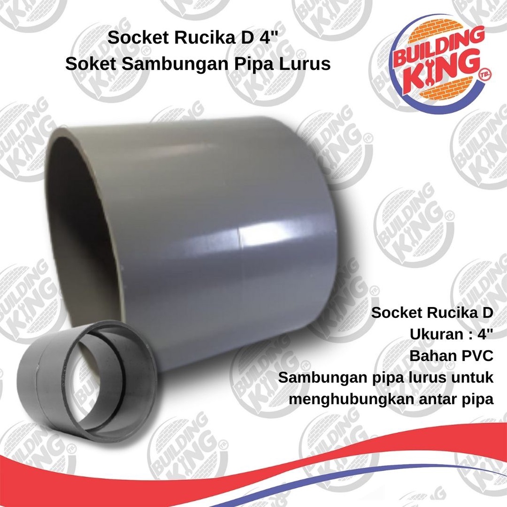 Rucika - SOCKET D 4''SOCKET - 4inch PVC Pipe Connection Sock Fittings ...