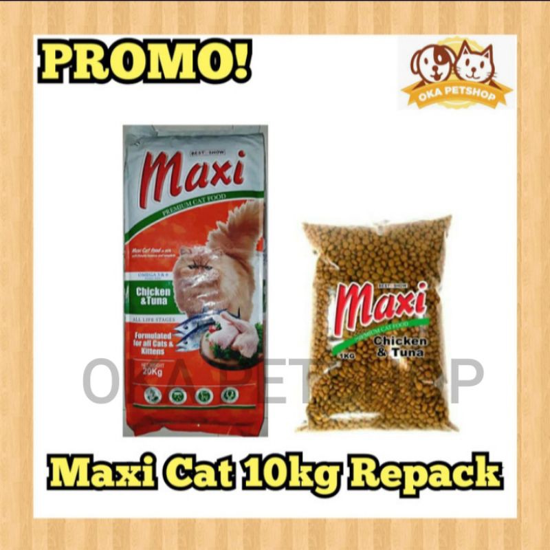 Maxi Cat Food Chicken & Tuna Cat Food 10kg Repack - Maxi Cat Cat Food ...