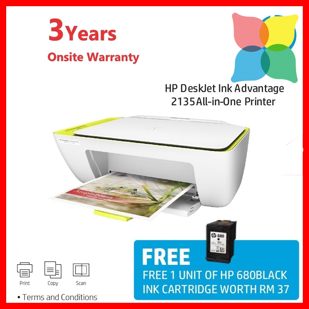 HP 2135 All-In-One DeskJet Ink Advantage Printer | Shopee Malaysia
