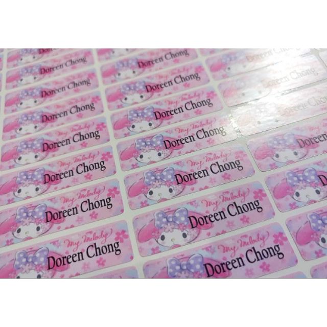 Cartoon sticker nama [character as per request] Rm6 = 50 pcs/set ...
