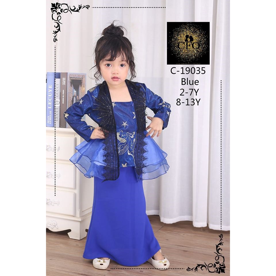 Kids Girl CFO Raya Collections - Purple, Wine Red, Blue, Dark Green ...