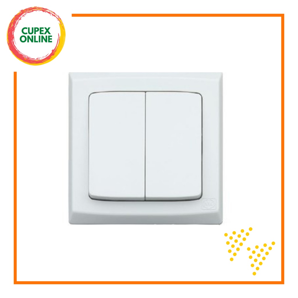 MK Slimline Plus 2G 1W Switch S4782 W1 WHI (cupex) | Shopee Malaysia