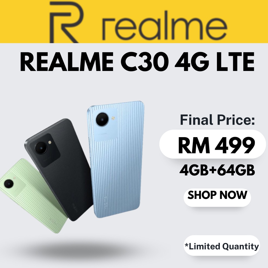 Realme C30/Powerful Unisoc T612 Processor/5000mAh Massive Battery Ultra ...