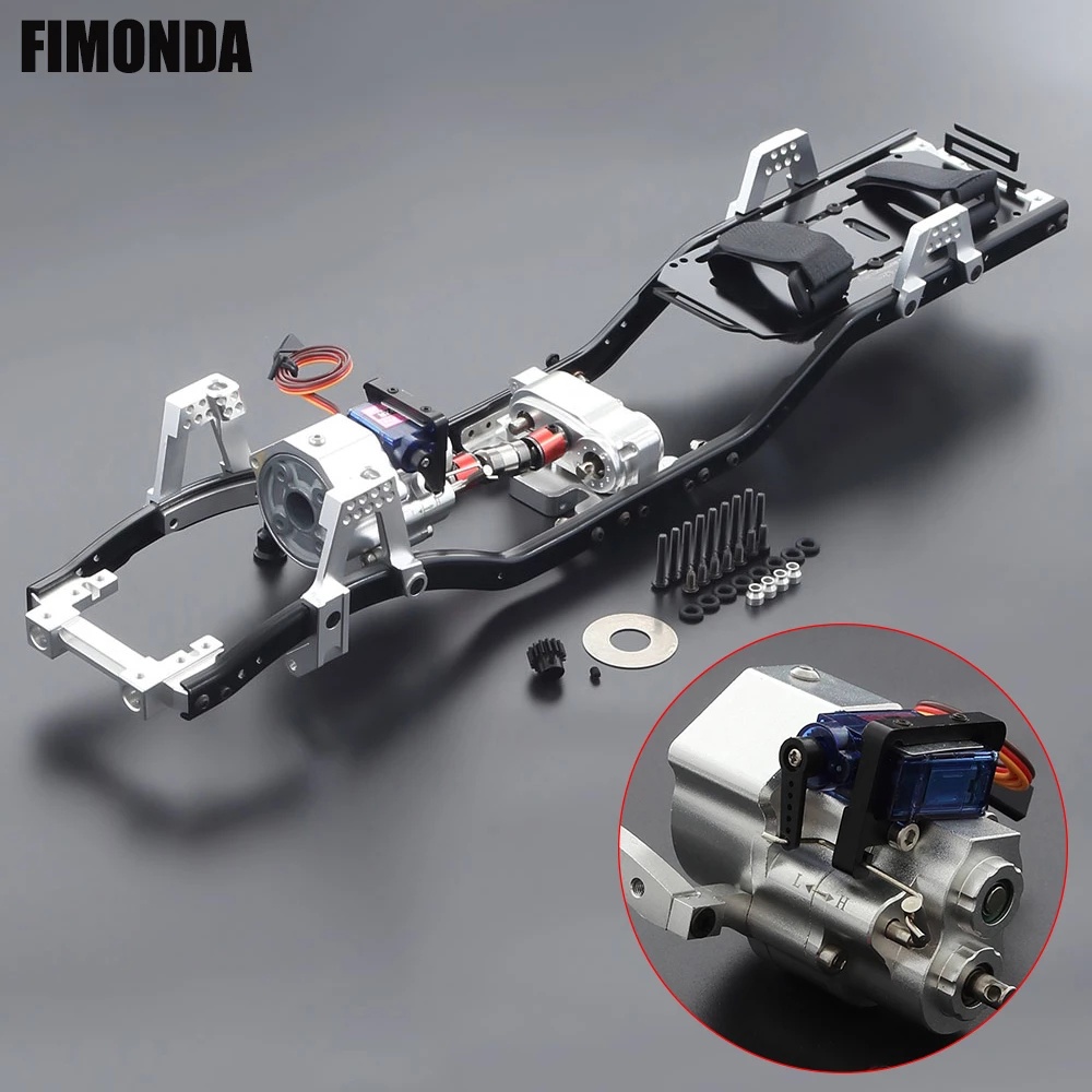 NEW 313mm Wheelbase Metal Chassis Frame with Prefixal 2 Speed Transmission Gearbox for 1/10 RC ...
