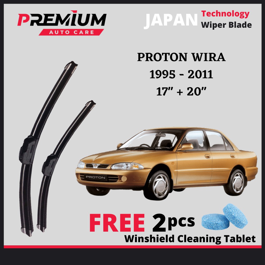 🔥 PROTON WIRA [2000-2011] PREMIUM RUBBER WIPER BLADE JAPAN TECHNOLOGY WIPER BLADE WINDSCREEN ...