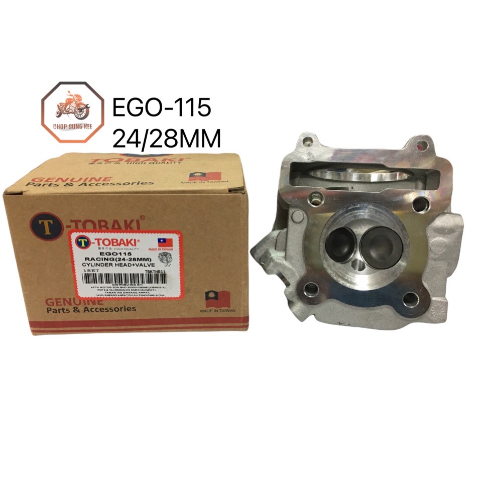 HEAD RACING ASSY WITH VALVES TOBAKI 24MM/28MM FOR YAMAHA SCOOTER EGO ...