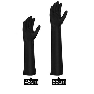 INSTORE Latex Gauntlets Anti-Static Thicken Emulsion Anti Chemical No ...