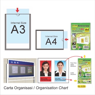 A3/A4 Clear Document Casing Display Paper Holder. Menu Holder K-1130, K ...