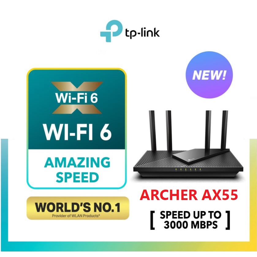 TP-Link Onemesh Archer AX55 - AX3000 Dual-Band Wi-Fi 6 Gigabit Wireless ...