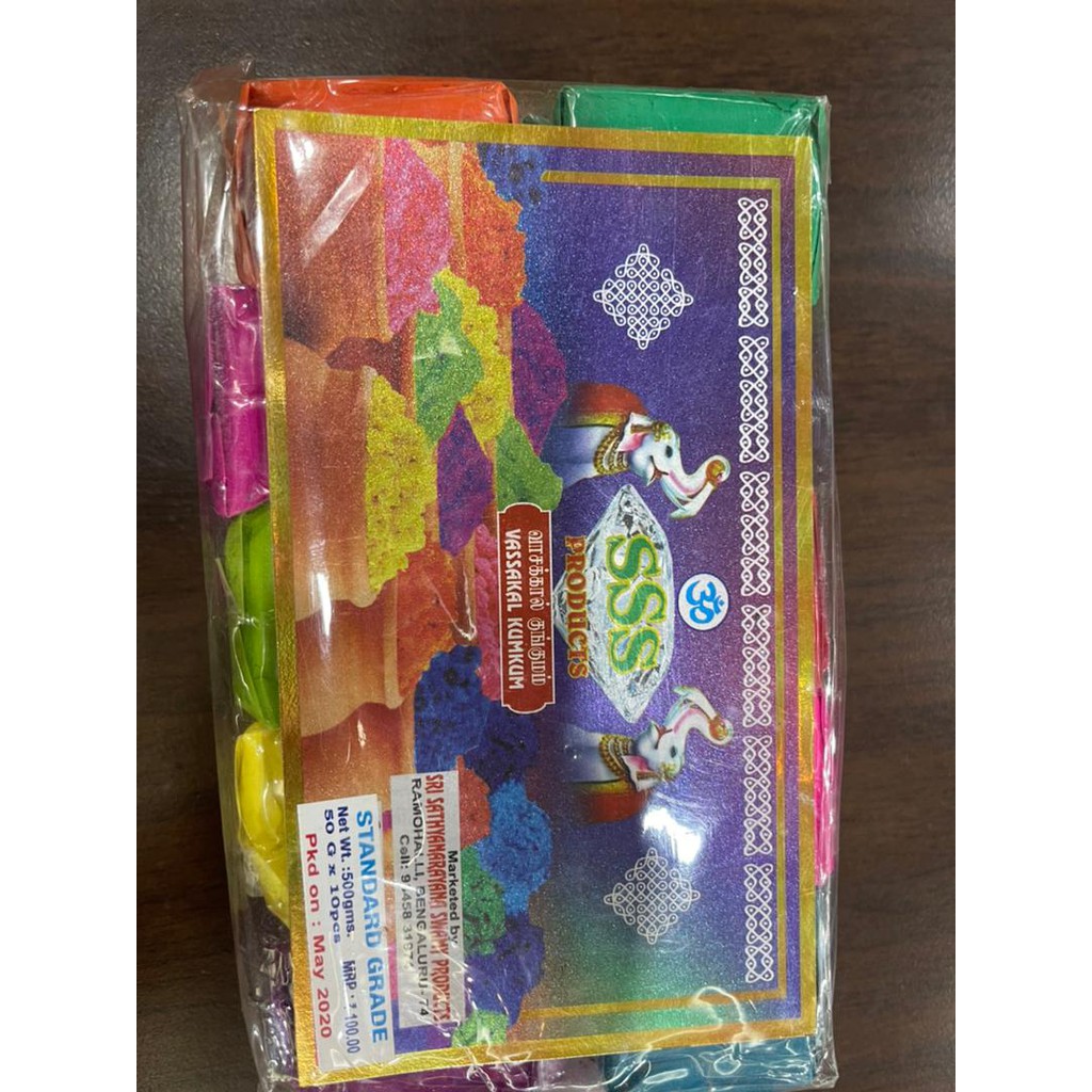 10 COLOUR RANGOLI KOLAM VASAKAL KUMKUM POWDER 500GM | Shopee Malaysia