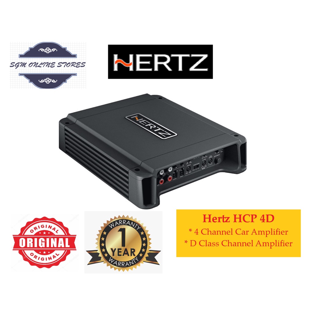 Hertz HCP 4D - 4 Channel D Class Car Amplifier with Crossover (1160 ...