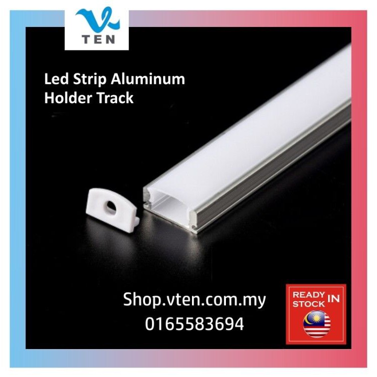 1Meter With Cover 10mm LED Strip Light Aluminium U Channel / Profile ...