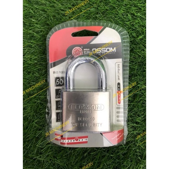 BLOSSOM BRASS PADLOCK 50mm ANTI CUT /HEAVY DUTY SECURE/MANGGA KUNCI ...