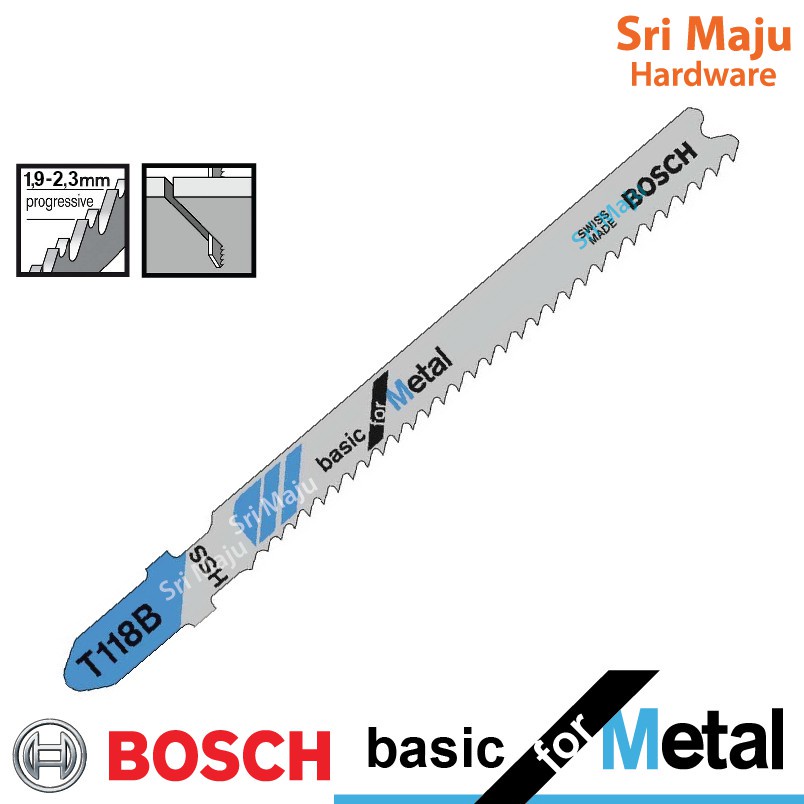 MAJU Bosch T118B Jig Saw Blade Thick Metal Iron Cut Gergaji Potong Besi ...