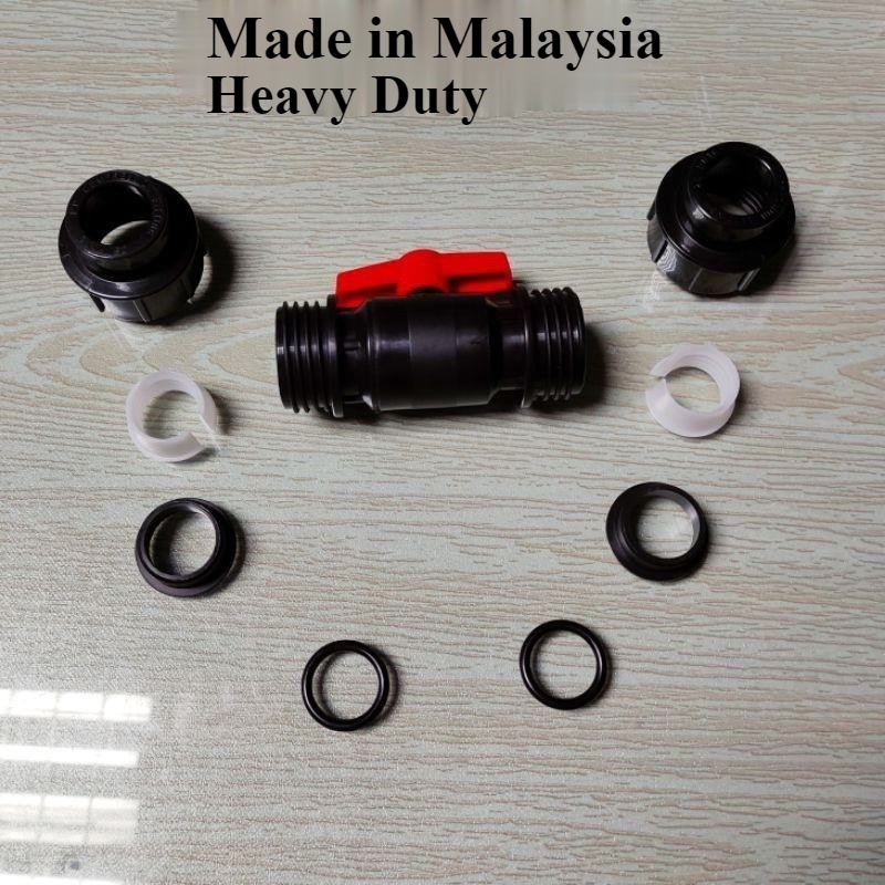 HEAVY DUTY POLY PIPE STOP COCK HDPE PP 20MM/25MM/32MM TAP BALL VALVE ...