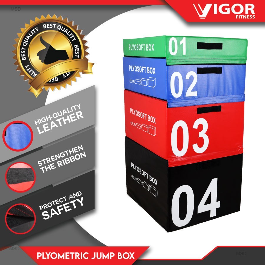 Plyometric Jump Box Soft Foam Velcro Fitness Crossfit Gym Training Plyo ...