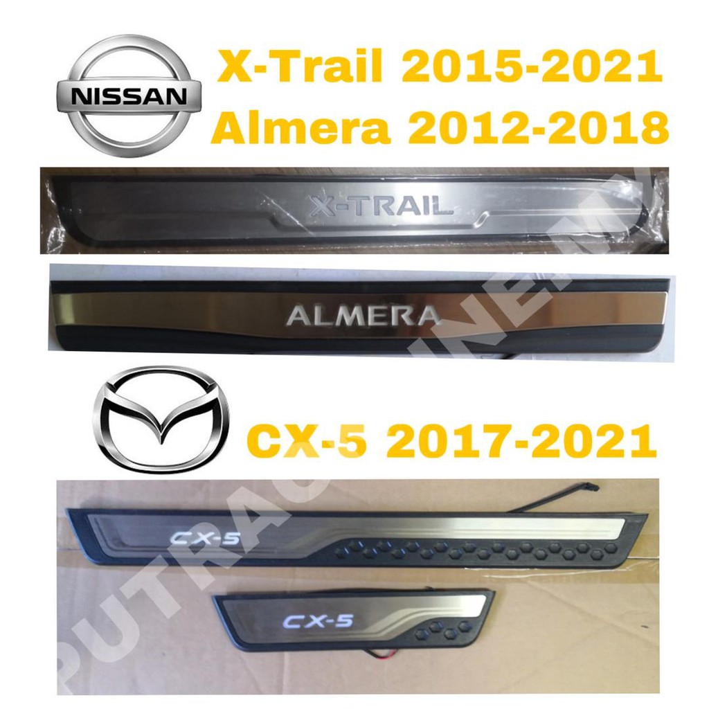 NISSAN MAZDA ALMERA X-TRAIL CX5 - LED DOOR STEP / SIDE SILL PLATE (4PCS ...