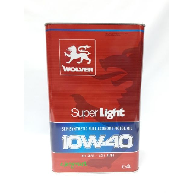 Wolver 10W-40 Semisynthetic Fuel Ecomony Motor Oil 4Liter (GERMANY ...