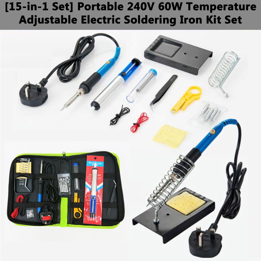 3H [15-in-1 Set] Portable 240V 60W Temperature Adjustable Electric ...